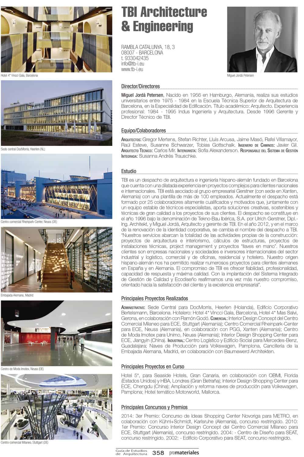 TBI Architecture & Engineering | Proarquitectura